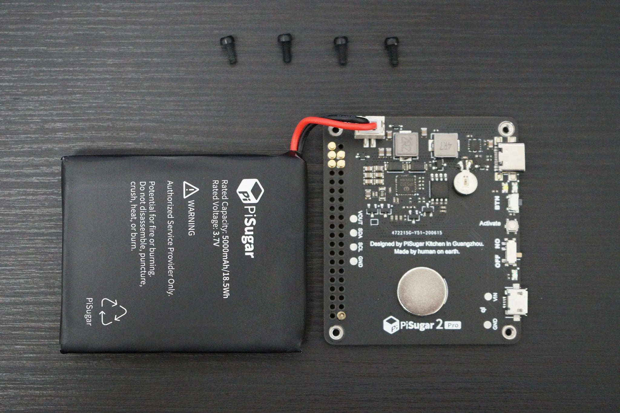 Raspberry Pi UPS - Pisugar2 Plus Portable 5000 mAh Power Module ...